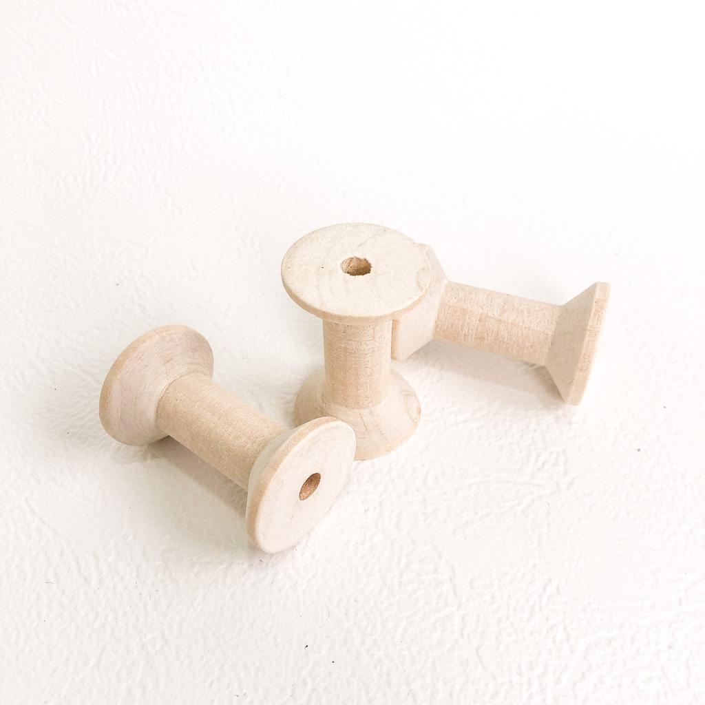 3.5cm Wooden Spool Roll for Ribbon and Thread / Wooden Spool Bobbin ...