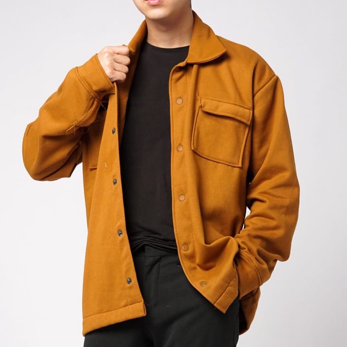 Men's Shacket Pleece Jacket Shacket Parka model Pleece Warm Thick ...