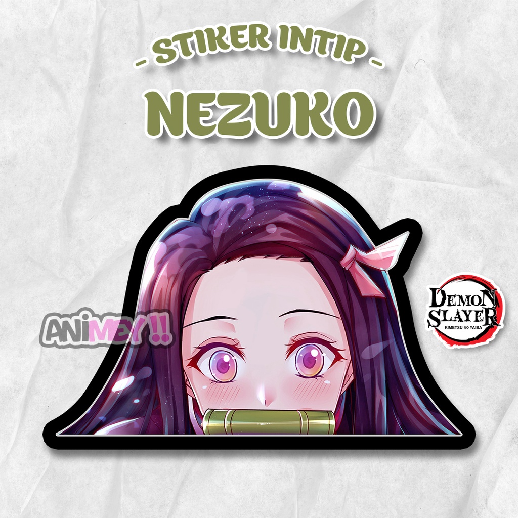 Nezuko Demon Slayer Peek Stickers / Waterproof Anime Stickers | Shopee ...