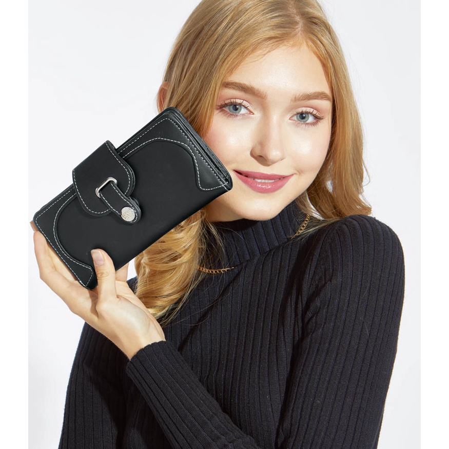 HITAM Sophie MARTIN PARIS Women's Black WALLET VARENNE WALLET | Shopee ...