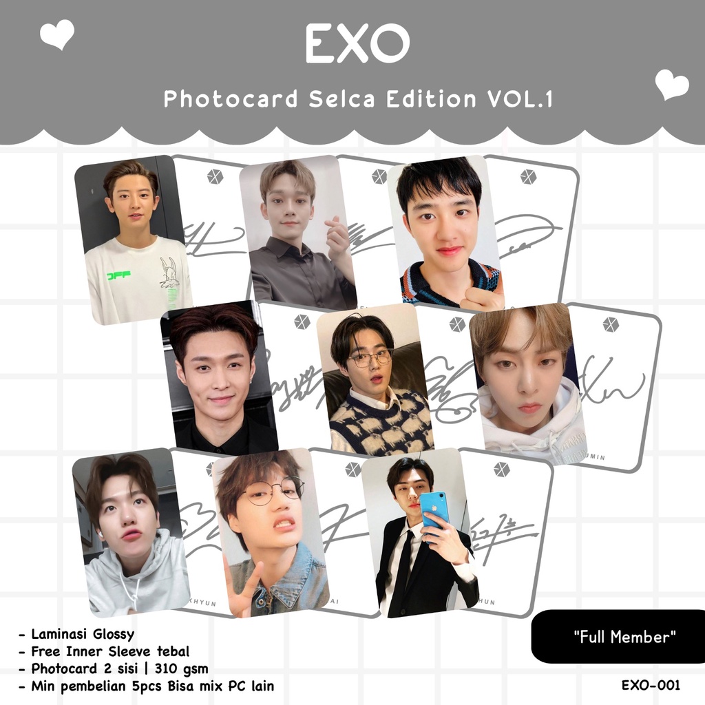 Photocard EXO MIRROR EDITION SELFIE SELCA EDITION VOL.1 MEMBER ...