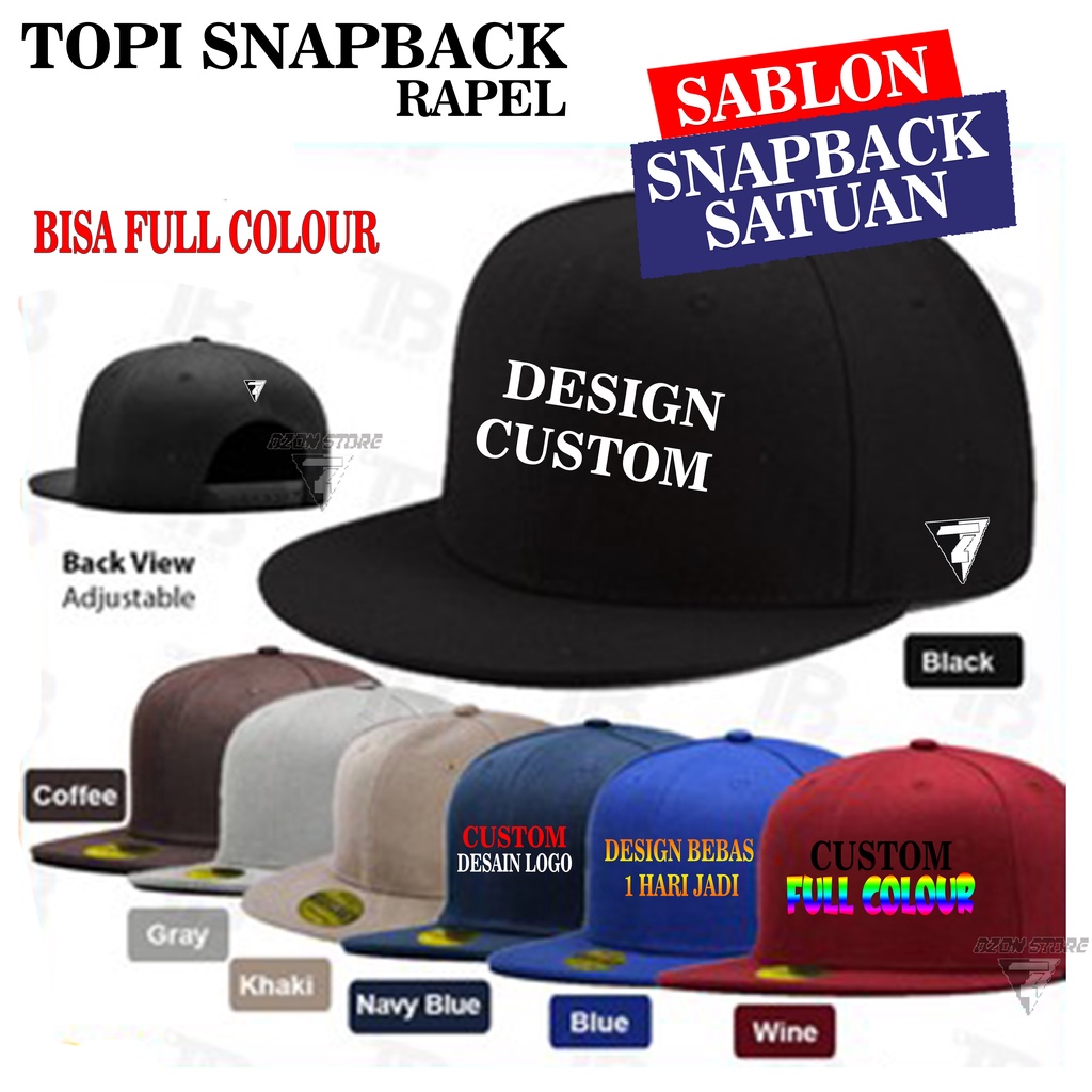 Custom Snapback Hat Cap Writing Name Screen Printing Image Dtf Logo ...