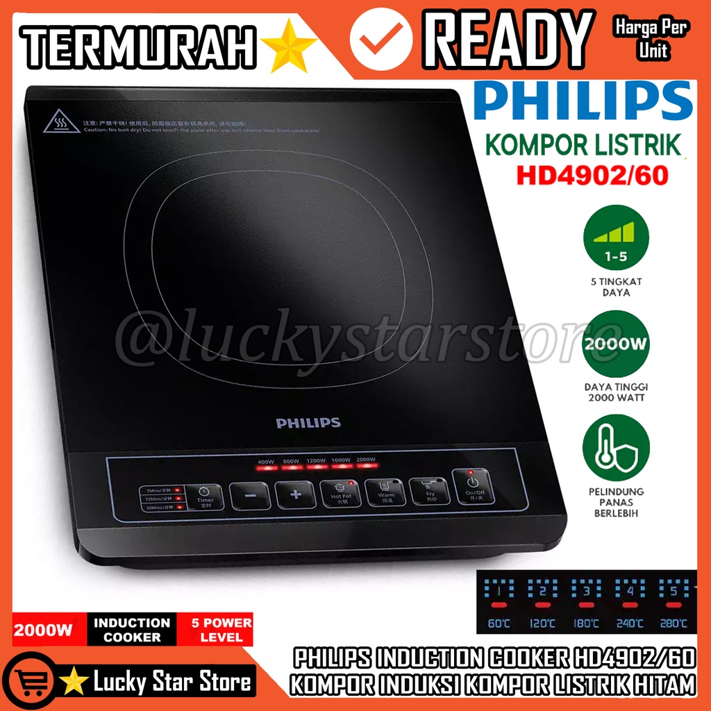 PHILIPS INDUCTION COOKER HD4902/60 ELECTRIC STOVE - 2000W PHILIPS ...
