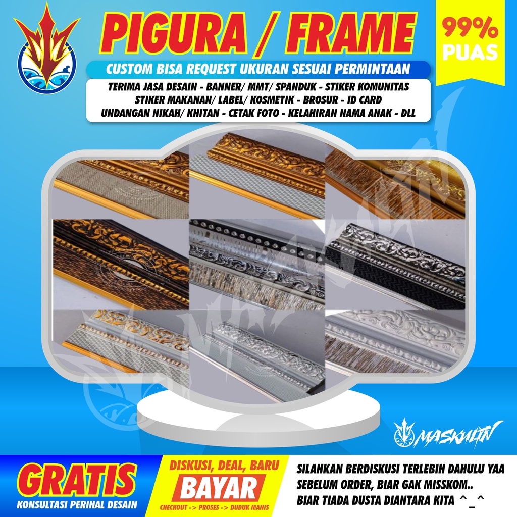 Fiber frame PACKAGE PLAIN PIGURA PLATE / PLUS 3M LONG LINEN / PLAVON ...