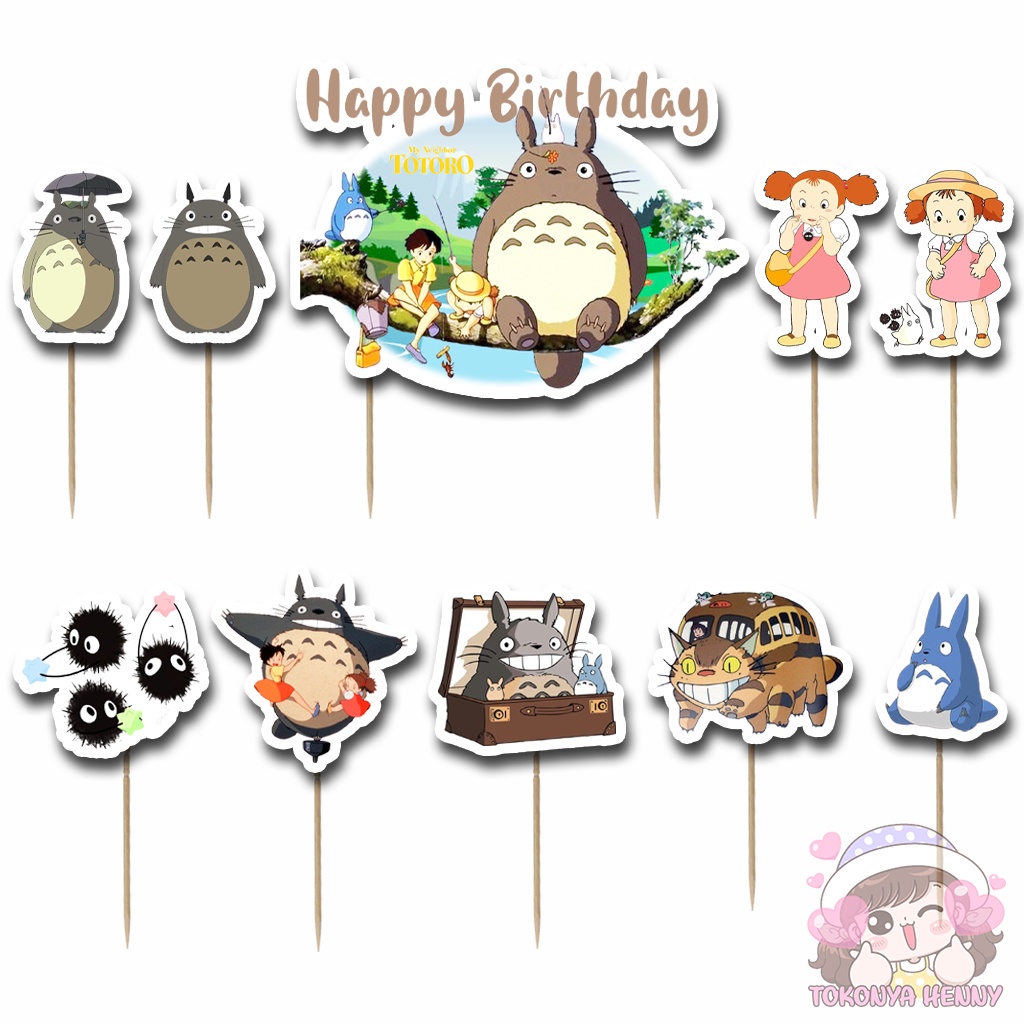 Totoro motif Birthday Cake Decoration Cake Topper | Shopee Philippines