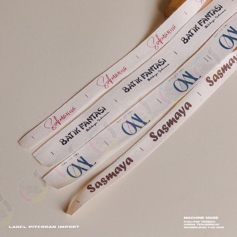 KATUN 1,3cm piterban label + print, imported piterban, imported cotton ...