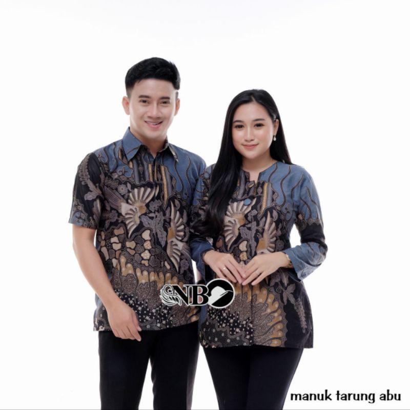 Batik couple Batik Button Top Batik Office Uniform Batik Batik ...