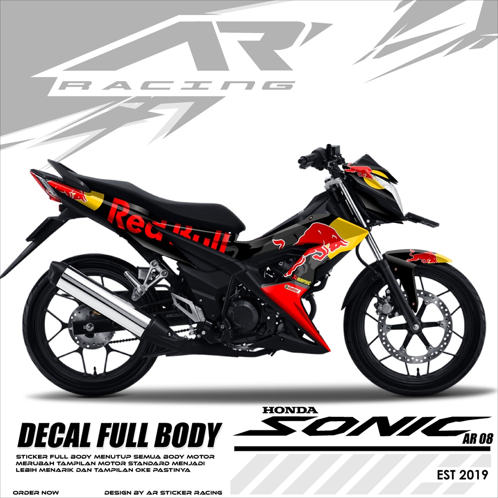 Sonic 150 R Fullbody Decal Sticker - Latest SONIC 150R Striping Sticker ...