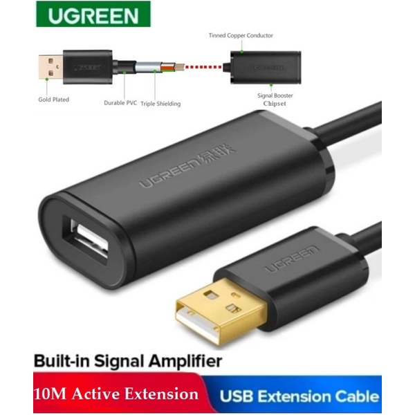 Ugreen USB Extension Active Cable 10 Meters 5 Meters With Booster ...