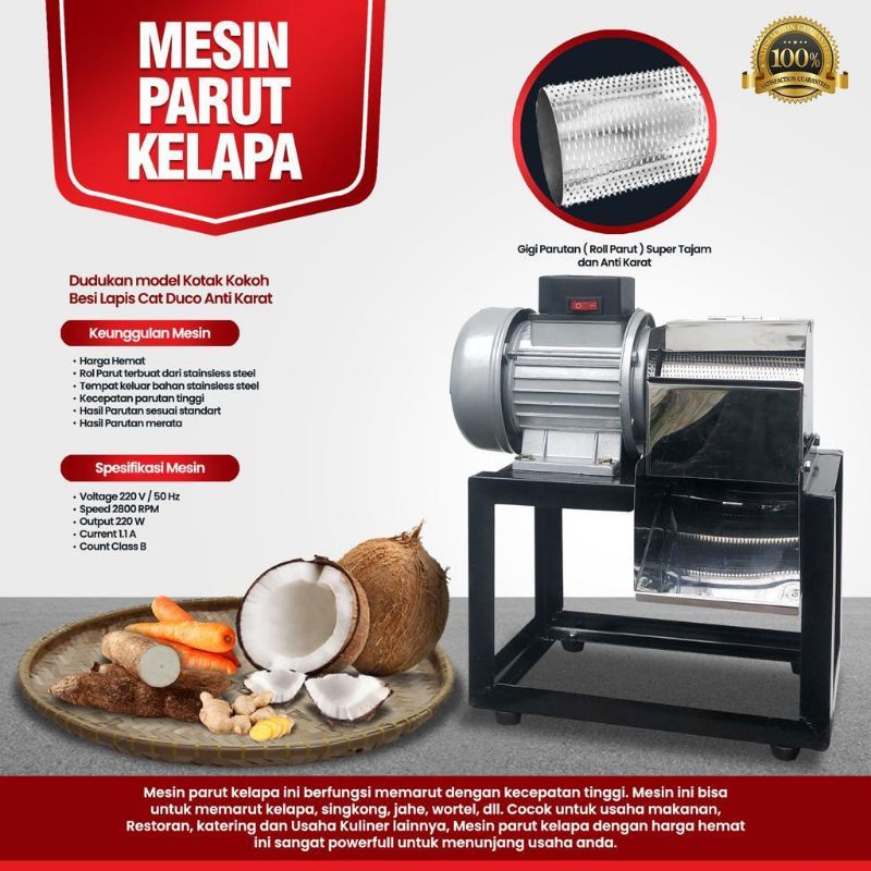 MESIN Electric Grater | Multipurpose Grater | Grated Coconut, Cassava ...