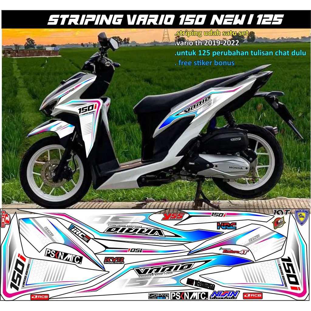STRIPING VARIO NEW 150 VARIATIONS / STRIPING HONDA VARIO 150 LIS VARIAN ...