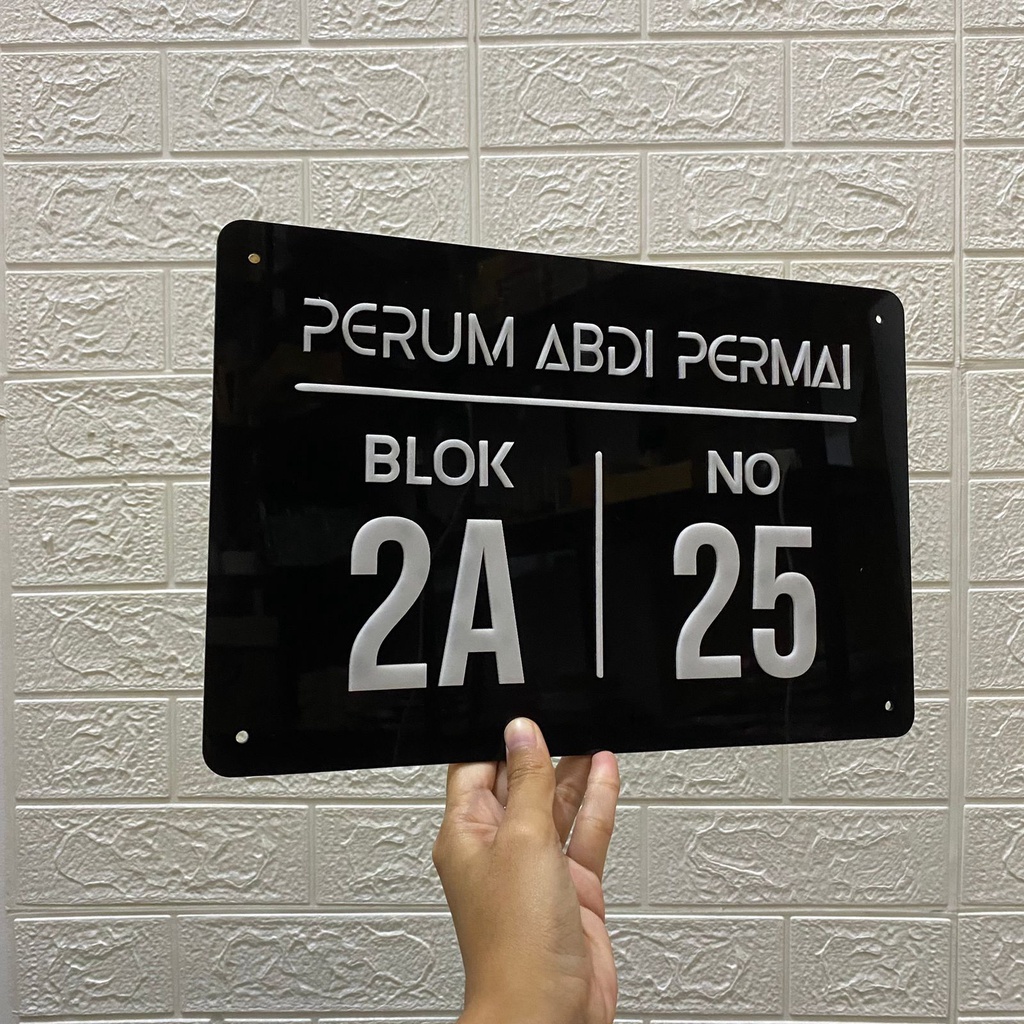 House Number | Minimalist Embossed Acrylic House Number Indicator Board ...