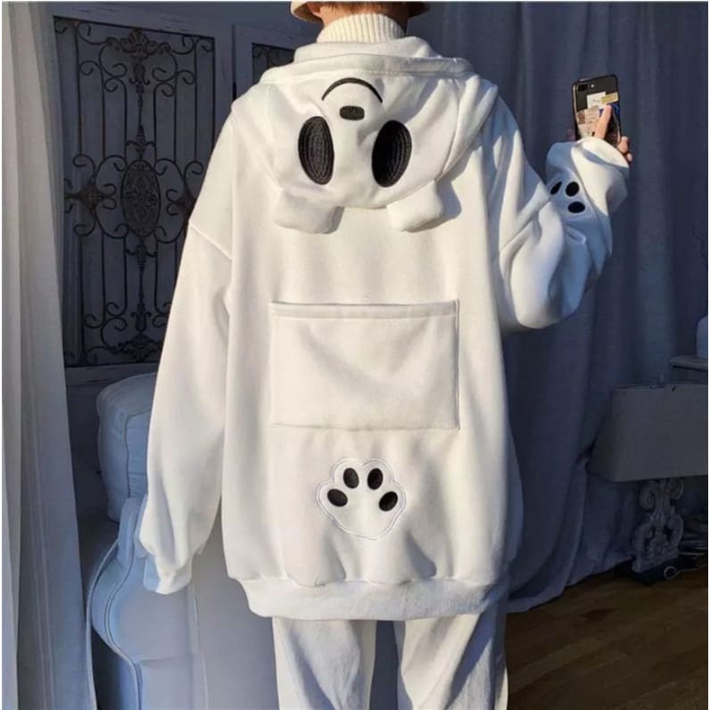 Back PANDA POCKET Jacket OVERSIZE - Cute PANDA Character Jacket ...