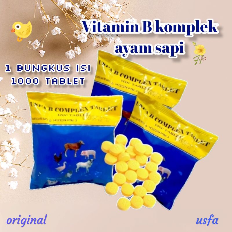 Vitamin B complex USFA 1000 tablets for chickens, cows, goats, birds ...