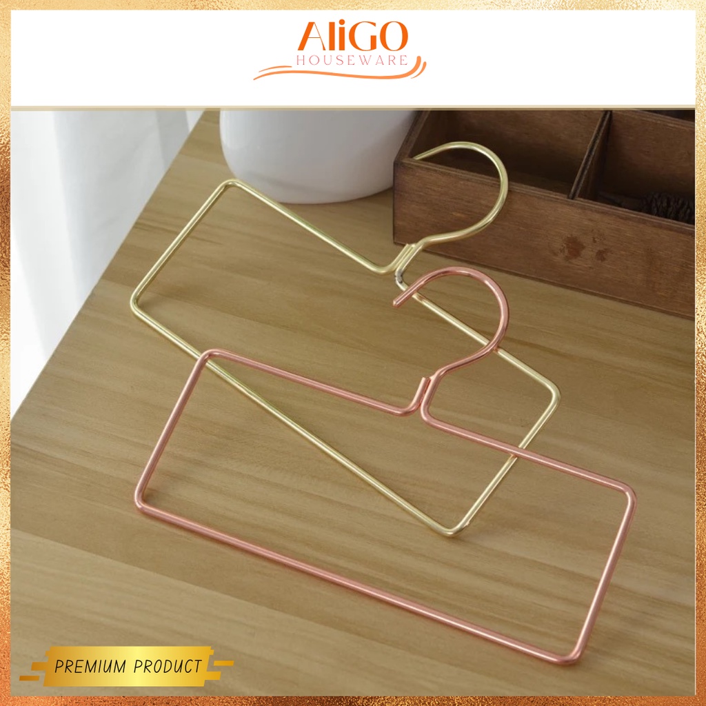 Aligo Hanger Pashmina Gold Luxury Gold Iron Hijab Hanger (Box) | Shopee ...