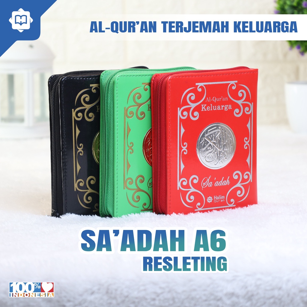 Quran Sa'adah A5 Zipper Translation Family Edition Halim Quran | Shopee ...