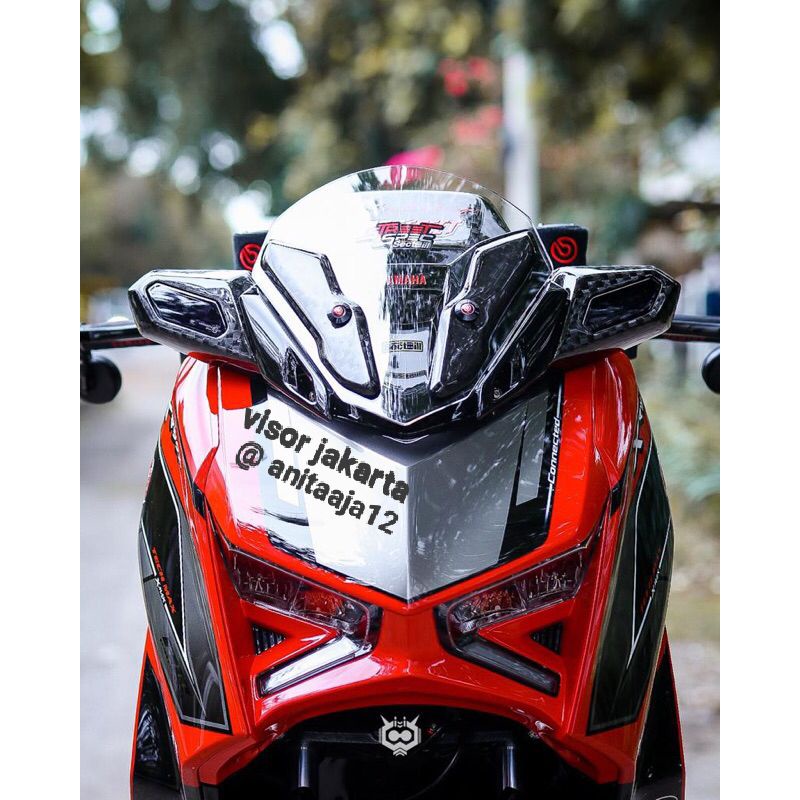 WINDSHIELD XMAX NEW 2023 CONNECTED TYPE MALOSSI, 4MILI THICK, (visor ...