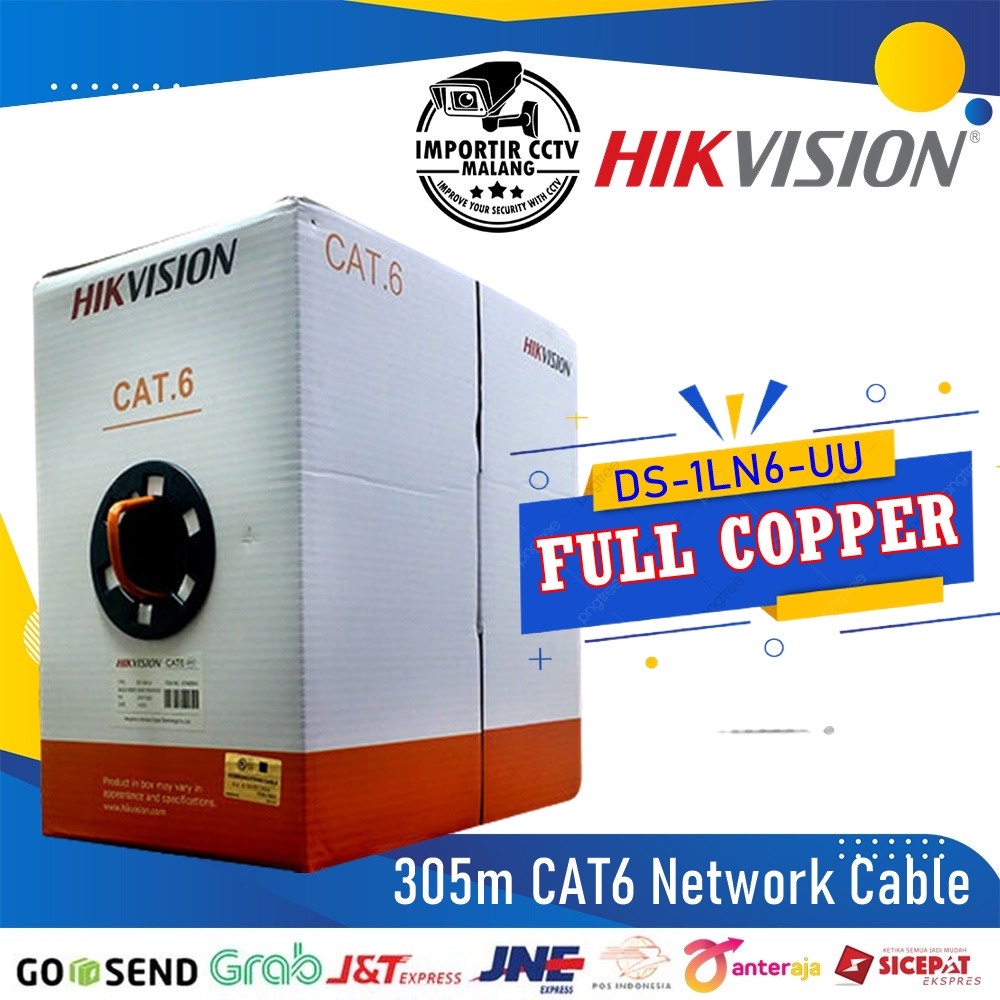 Hikvision Full Copper 305mtr Cat LAN Cable - ICM | Shopee Philippines
