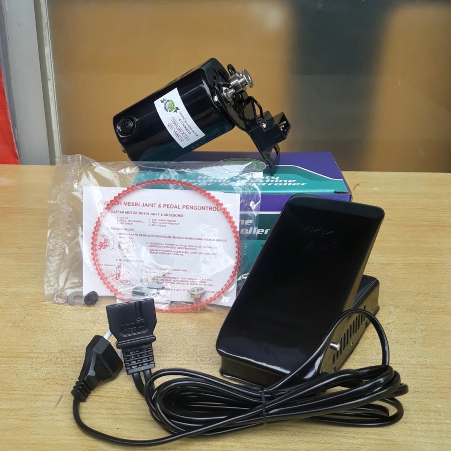 MESIN Ykk Sewing Machine Dynamo 100W 100 Watt National Overlock Machine ...