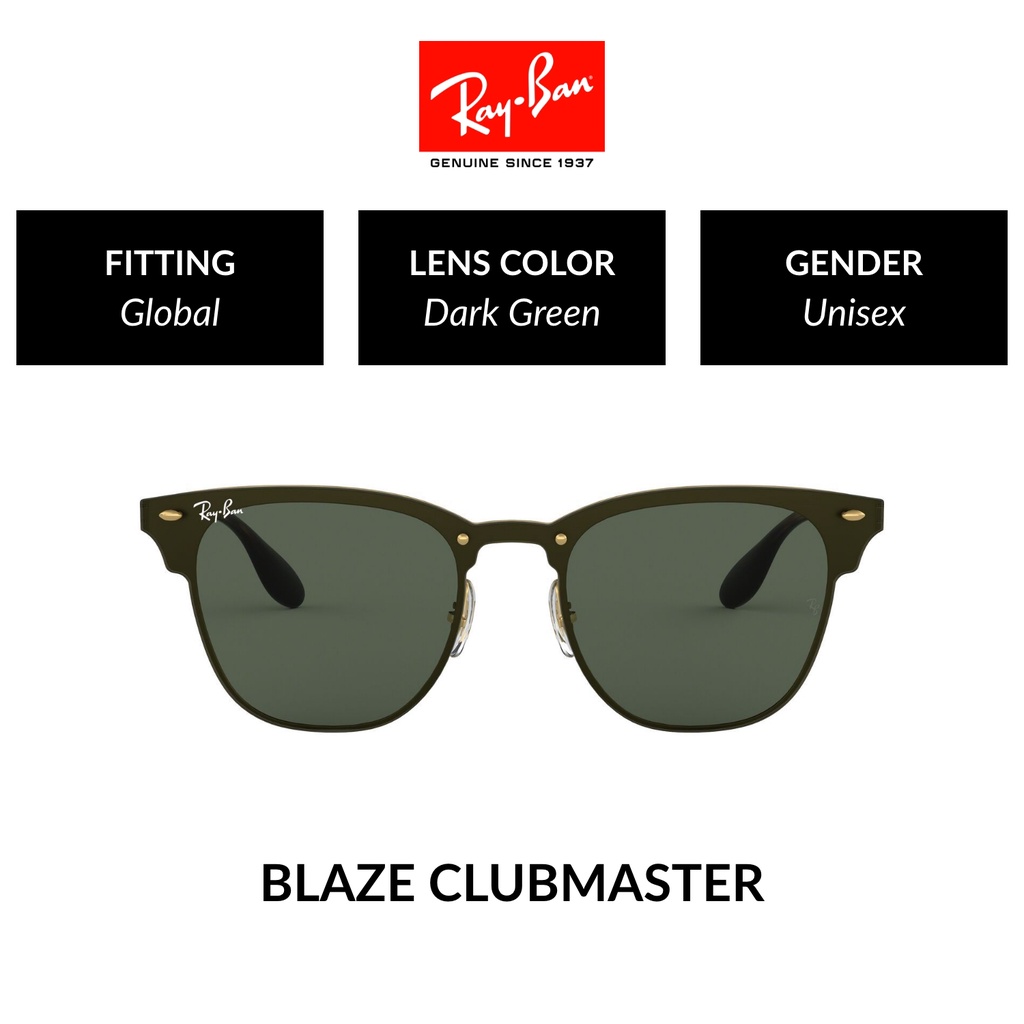 Ray-Ban Blaze Clubmaster - RB3576N 043/71 -Sunglasses | Shopee Philippines