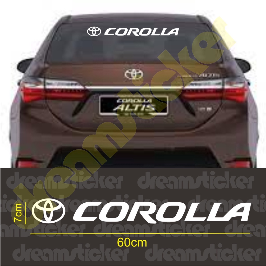 Toyota Corolla Rear Window Car Sticker | Shopee Philippines