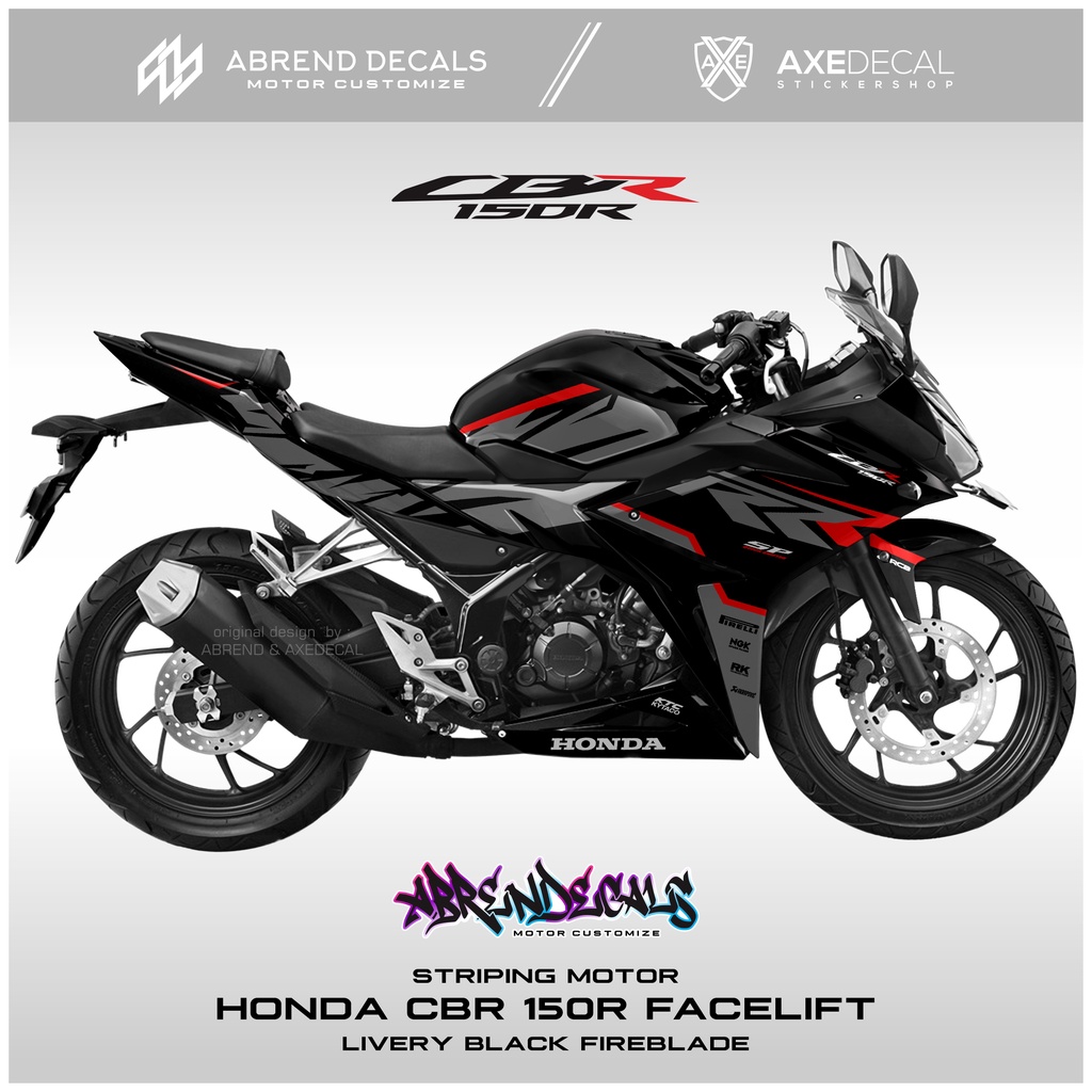 Striping CBR 150 Facelift Fireblade Racing / Honda CBR 150 K45G / K45N ...