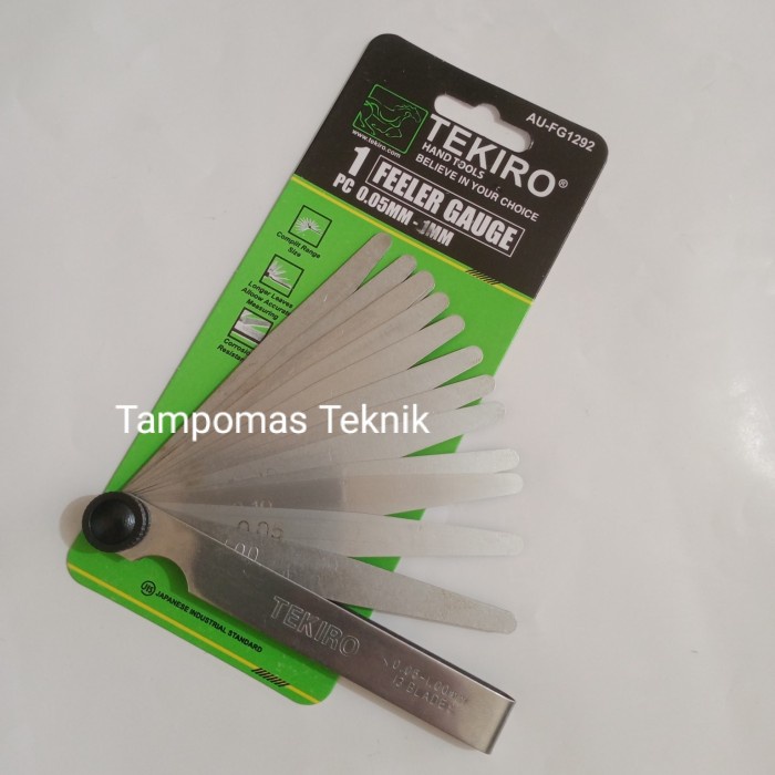 FREE SHIPPING FEELER GAUGE TEKIRO 0.05-1MM VALVE STEL FULLER VALVE STEL ...