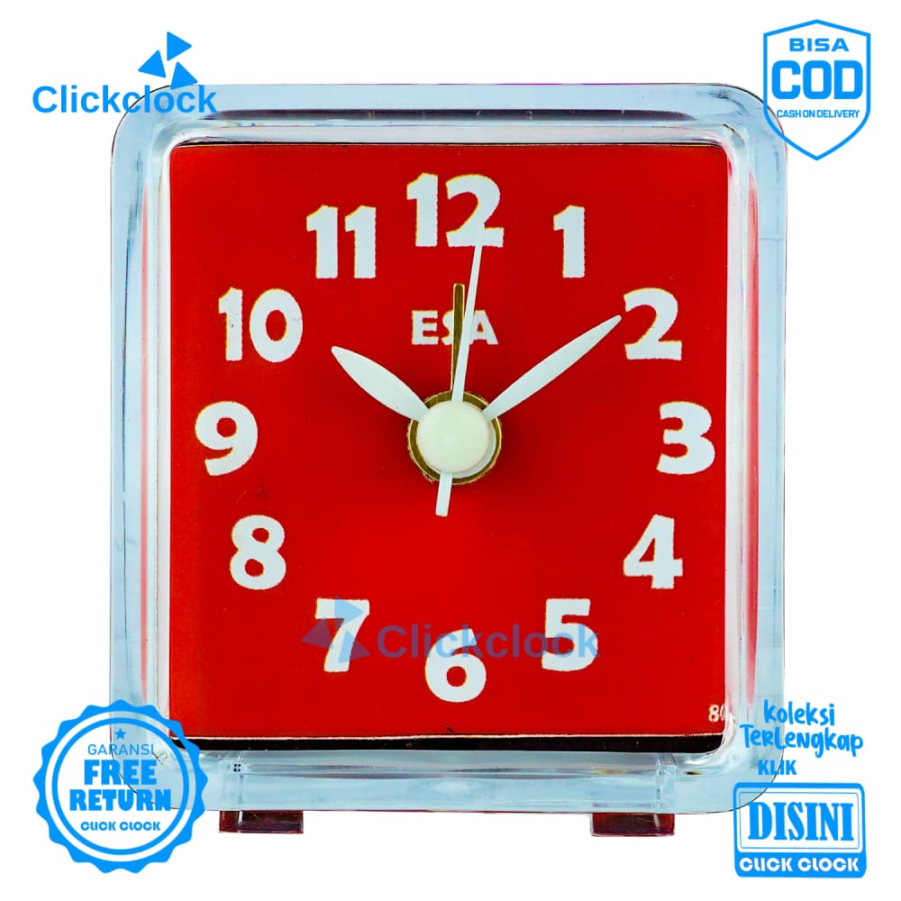 Unique Minimalist Plain Box Alarm Clock ESA 8013 Alarm Clock | Shopee ...