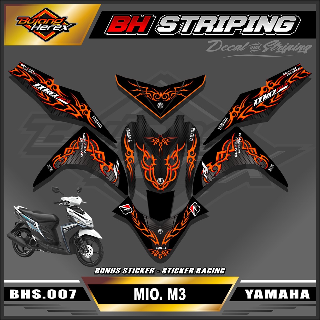 Striping Decal Yamaha Mio M3.Sticker Decal Lis Variation Mio M3 Full ...