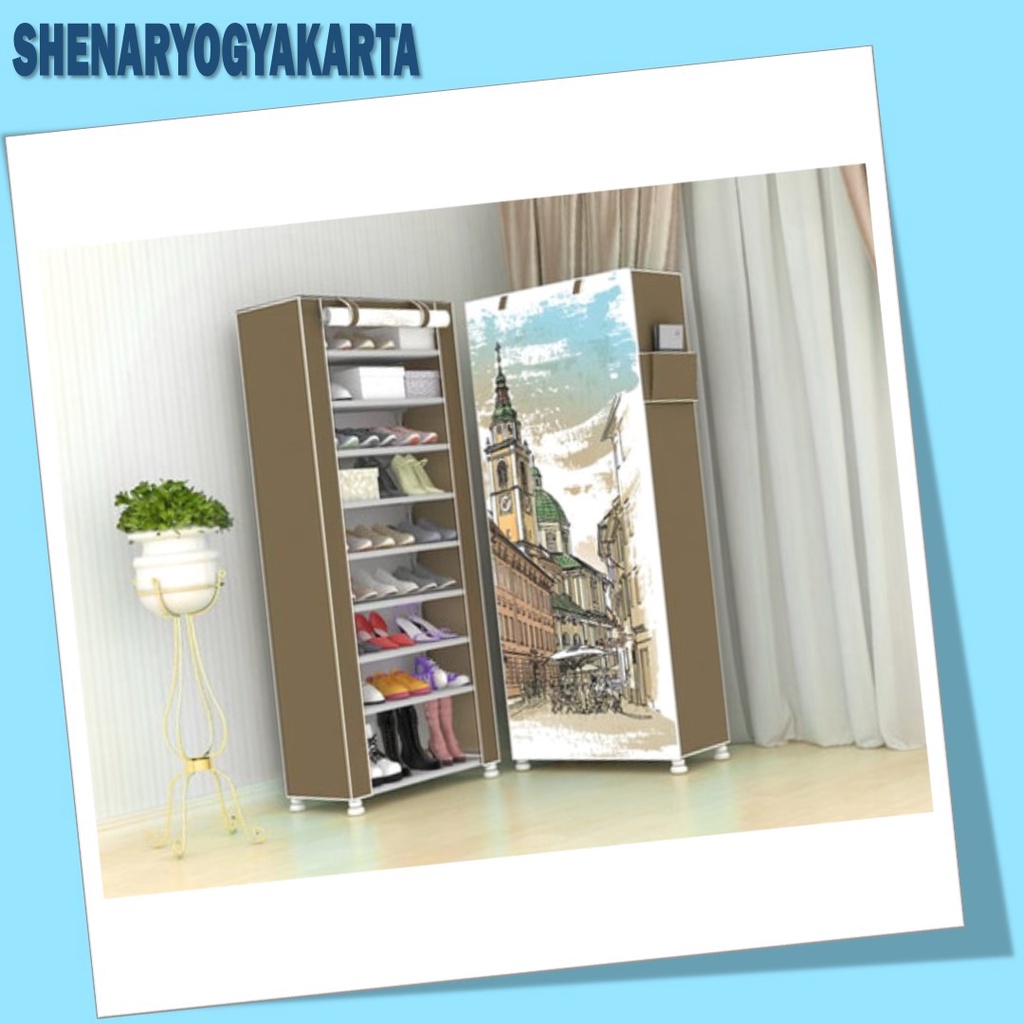 Shenar PORTABLE 10 TIER WARDROBE/ CLOTH WARDROBE/ HANGING CLOTHES ...