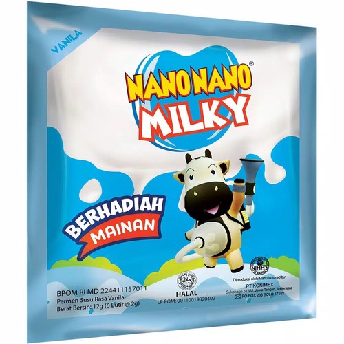Nano NANO NANO MILKY Vanilla Flavor Milk Candy Milk Candy 12gr | Shopee ...