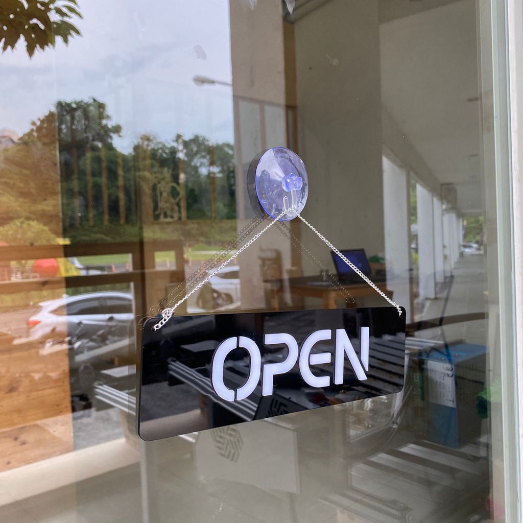 Rectangular Open Close Sign | Embossed Acrylic - Laser Cut | Shopee ...