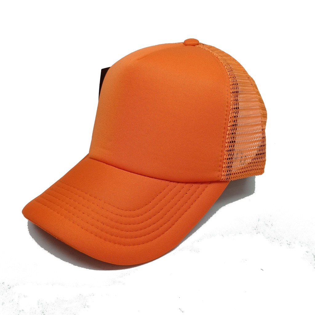 Orange / Orange / Plain Orange Trucker Net Cap | Shopee Philippines