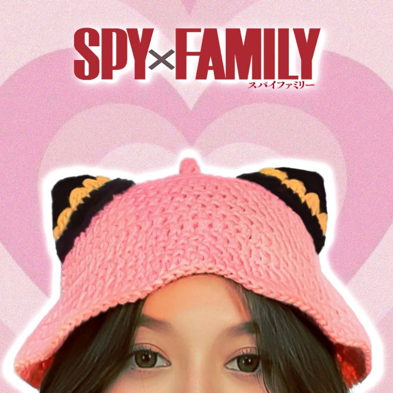 Anya Bucket Hat Crochet // Anya Forger Spy X Family Knitted Hat ...
