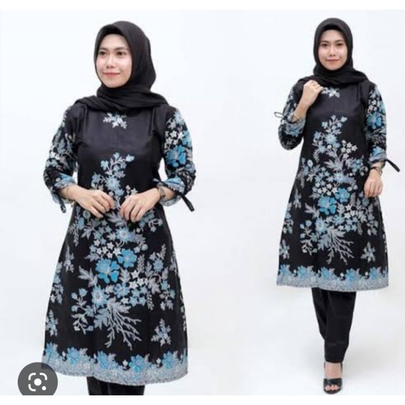 Batik Tunic, Tunic Top, Tunic Top, Good motif, jumbo size | Shopee ...