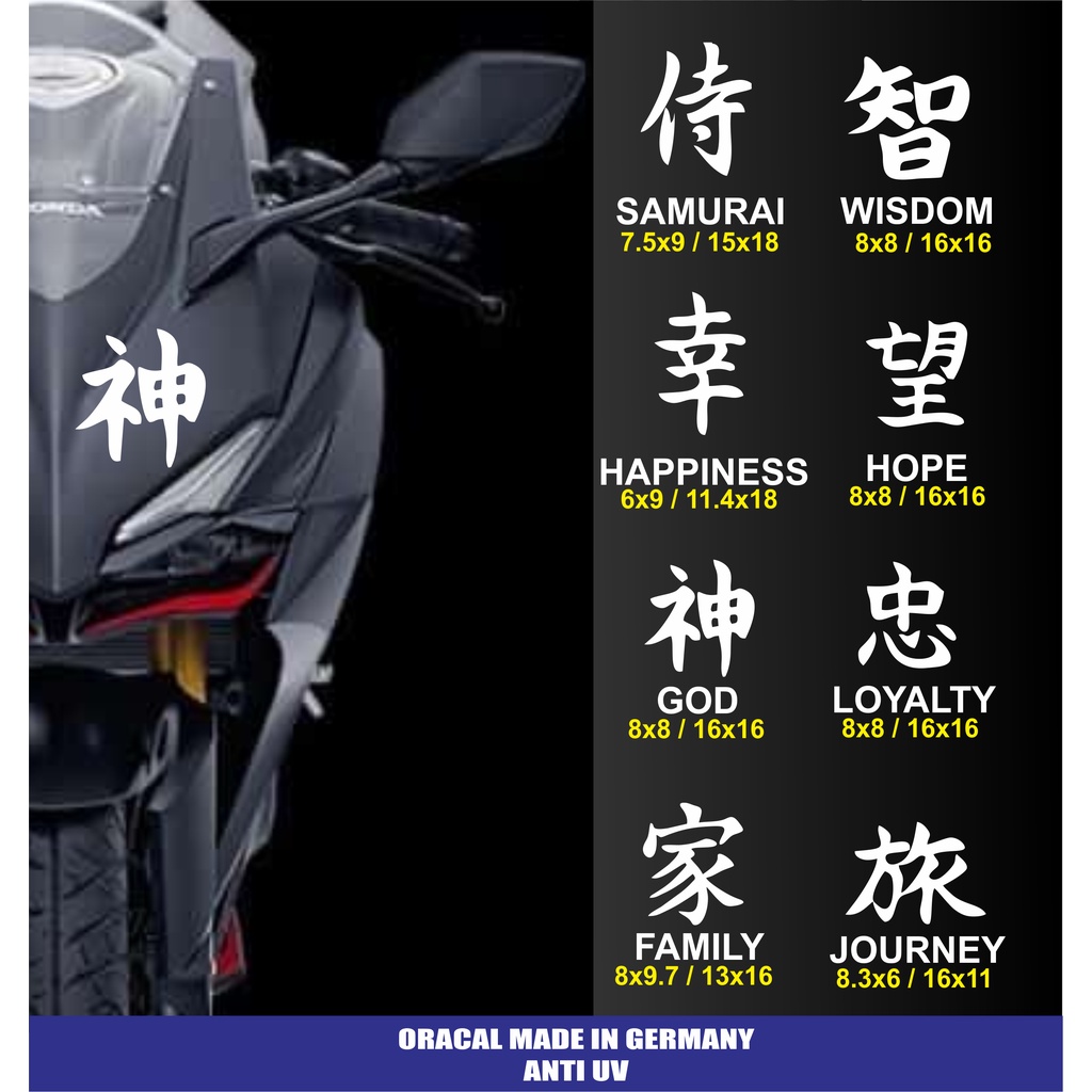 Sticker/japanese Kanji Sticker Ninja Motorcycle Body Body/CBR/R25/GSX ...