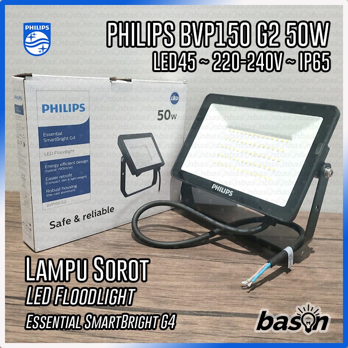 Philips BVP150 50W 220V SWB LED Flood Light - IP65 Outdoor Spotlight | Shopee Philippines