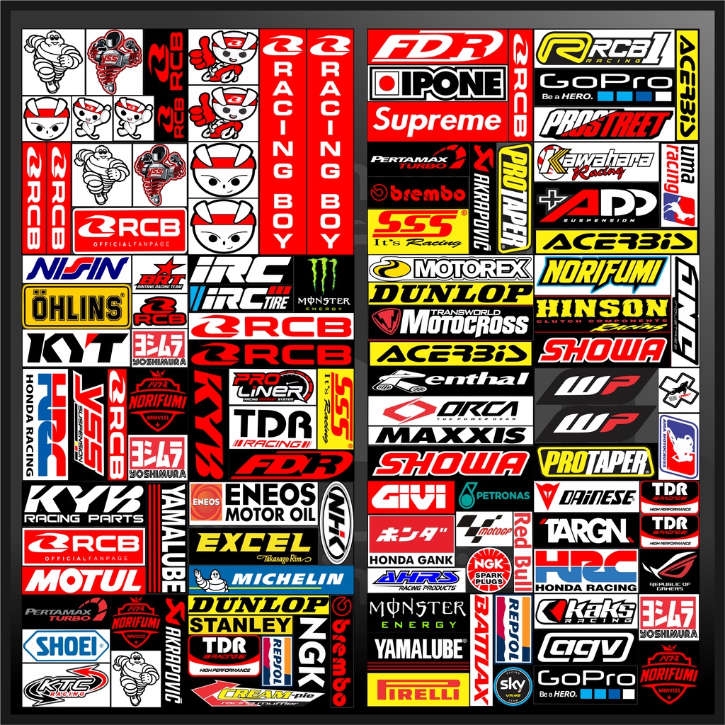 Sticker Pack Racing Sponsor Sticker Plus Anti Fade Lamination Logo ...