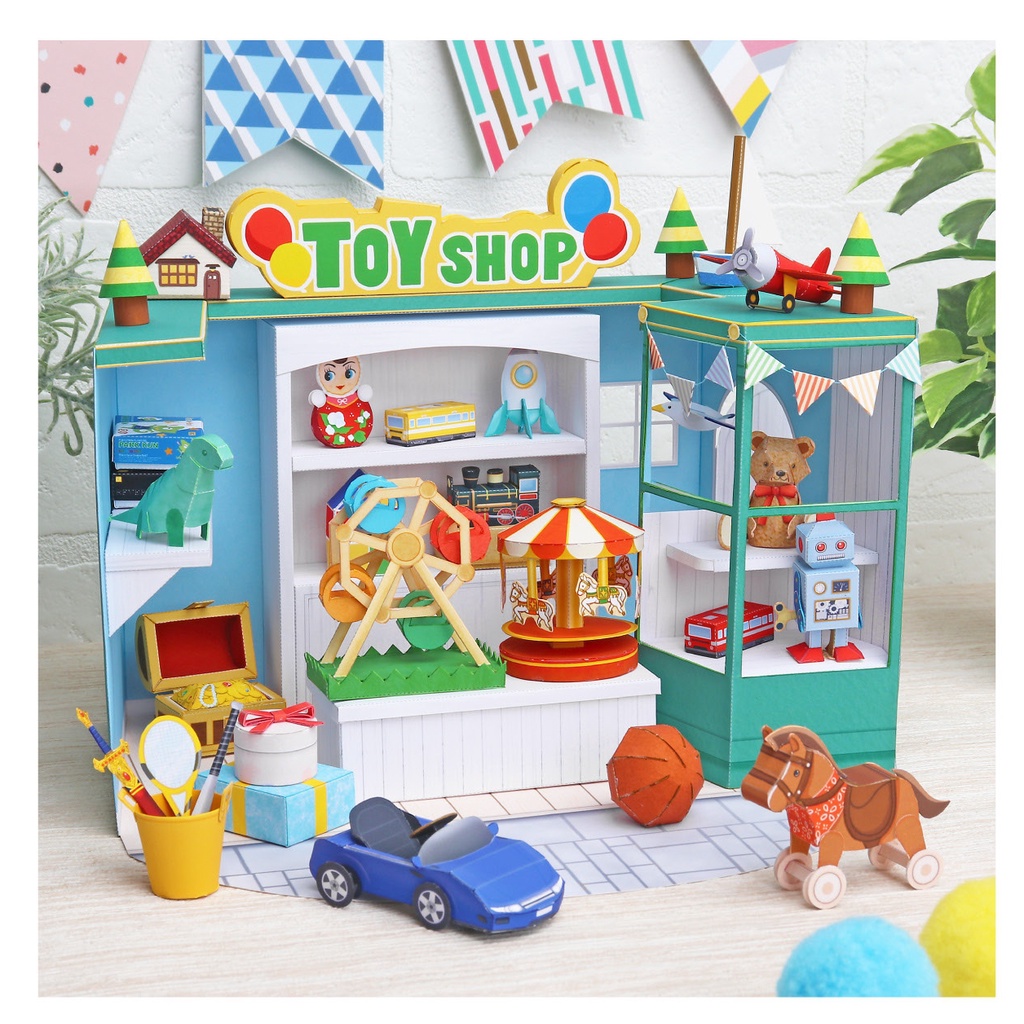 3D Papercraft Children's Toy Shop DIY Paper Patterns | Shopee Philippines