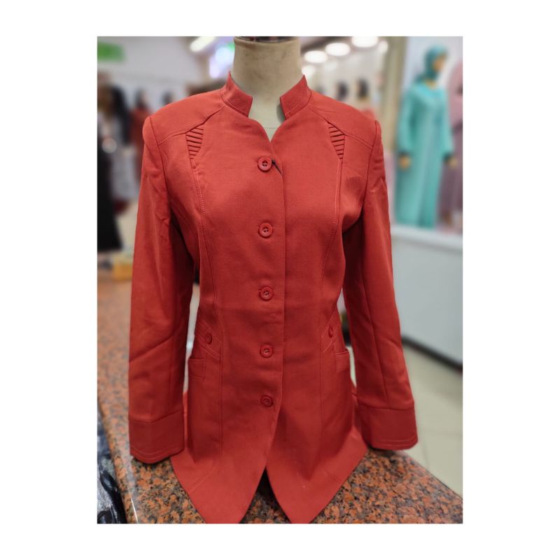 MERAH BRICK RED WORK UNIFORM READY STLN SKIRT ONLY BY CRISTA | Shopee ...