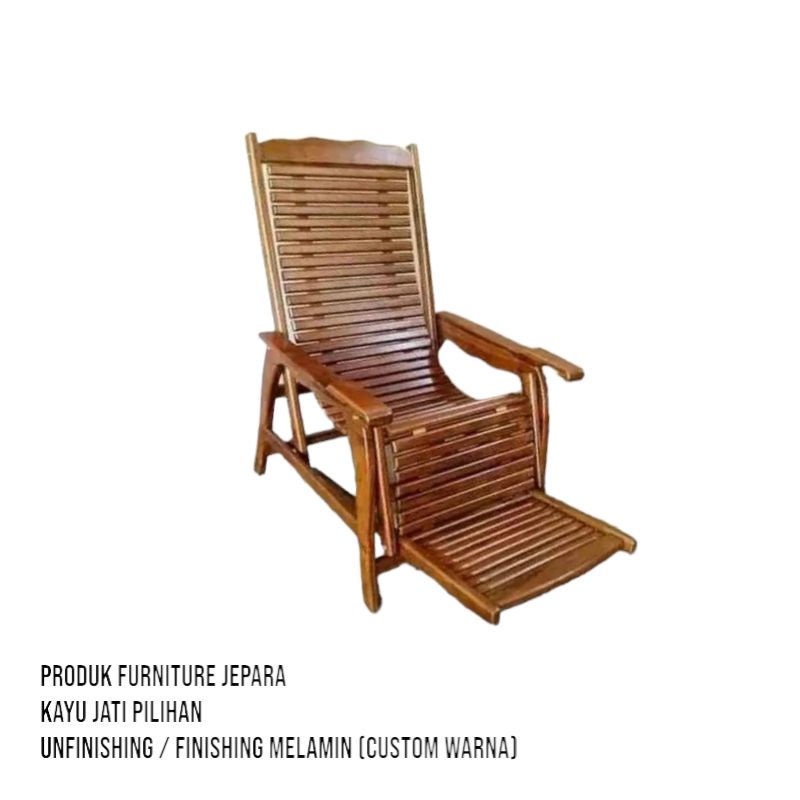 KAYU Relaxing Chair Lazy Folding Rocking Teak JEPARA Plain MODEL ...