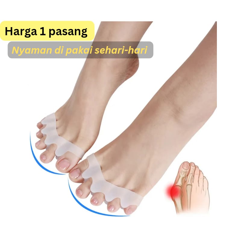 Silicone Insoles 5-finger Separator Silicone Bunion Therapy Hallux ...