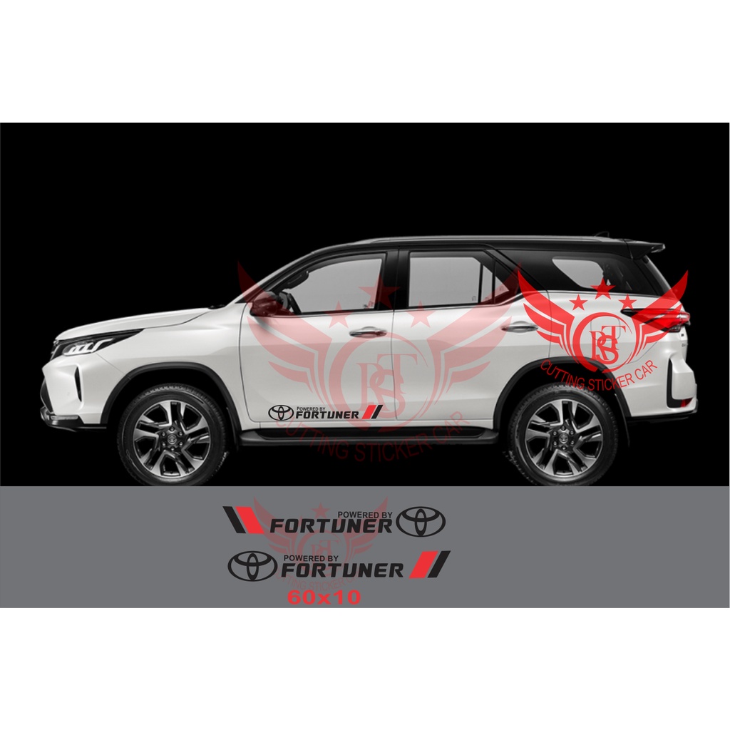 Fortuner Car sticker sticker powered by cutting sticker For toyota ...