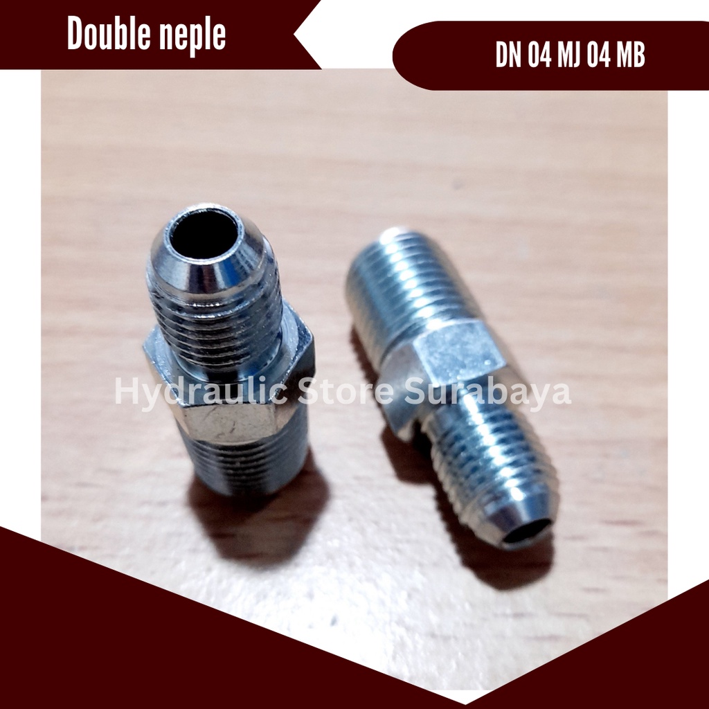 Hydraulic Double Neple / DN 04 MJ-04 MB (1/4 JIC - 1/4 NPT) | Shopee ...
