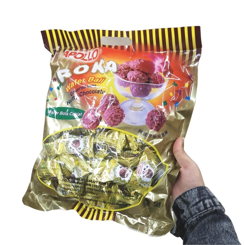Roka Apollo 420gr Wafer Ball Chocolate Nutty Ball Chocolate Plastic ...
