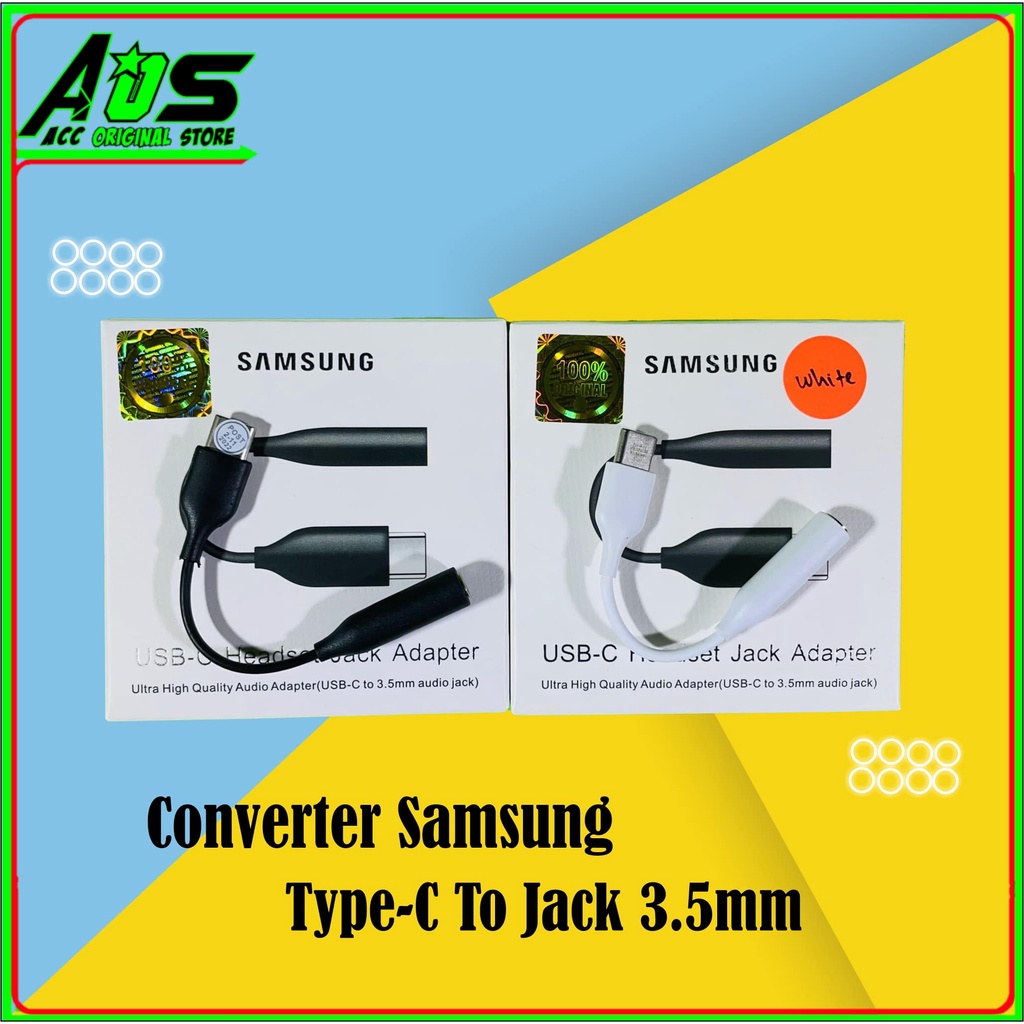 Samsung A53 A73 5G EARPHONE HEADSET TYPE C AUDIO ADAPTER CONVERTER 100% ...