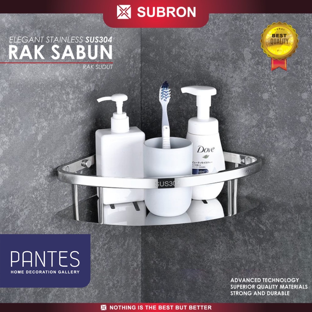 Sus304 Seradia Stainless Corner Soap Rack 1-tier Stainless Steel Wall ...