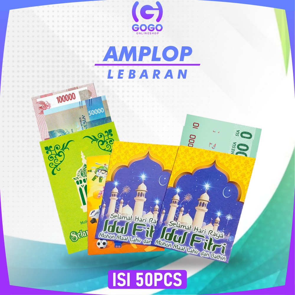 GOGO-C823 Eid Envelopes 50PCS Character Motifs Eid Al-Fitr Money ...