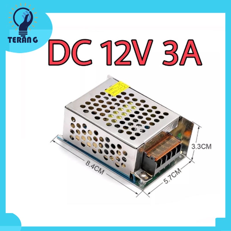 3a TRANSFORMER/ 12V 3 AMPERE POWER SUPPLY LED ADAPTER FOR LED STRIP ...