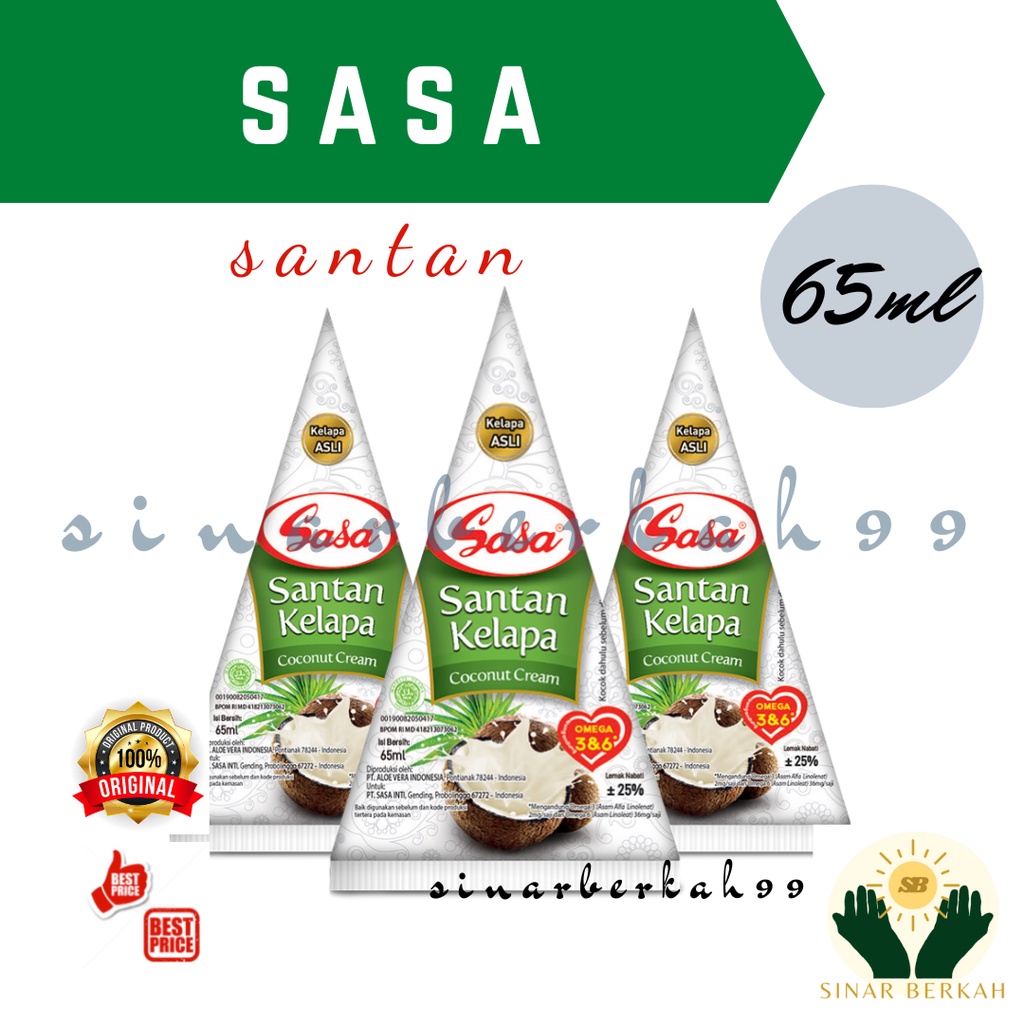 Sasa Coconut Milk Liquid Packaging 65ML | Shopee Philippines